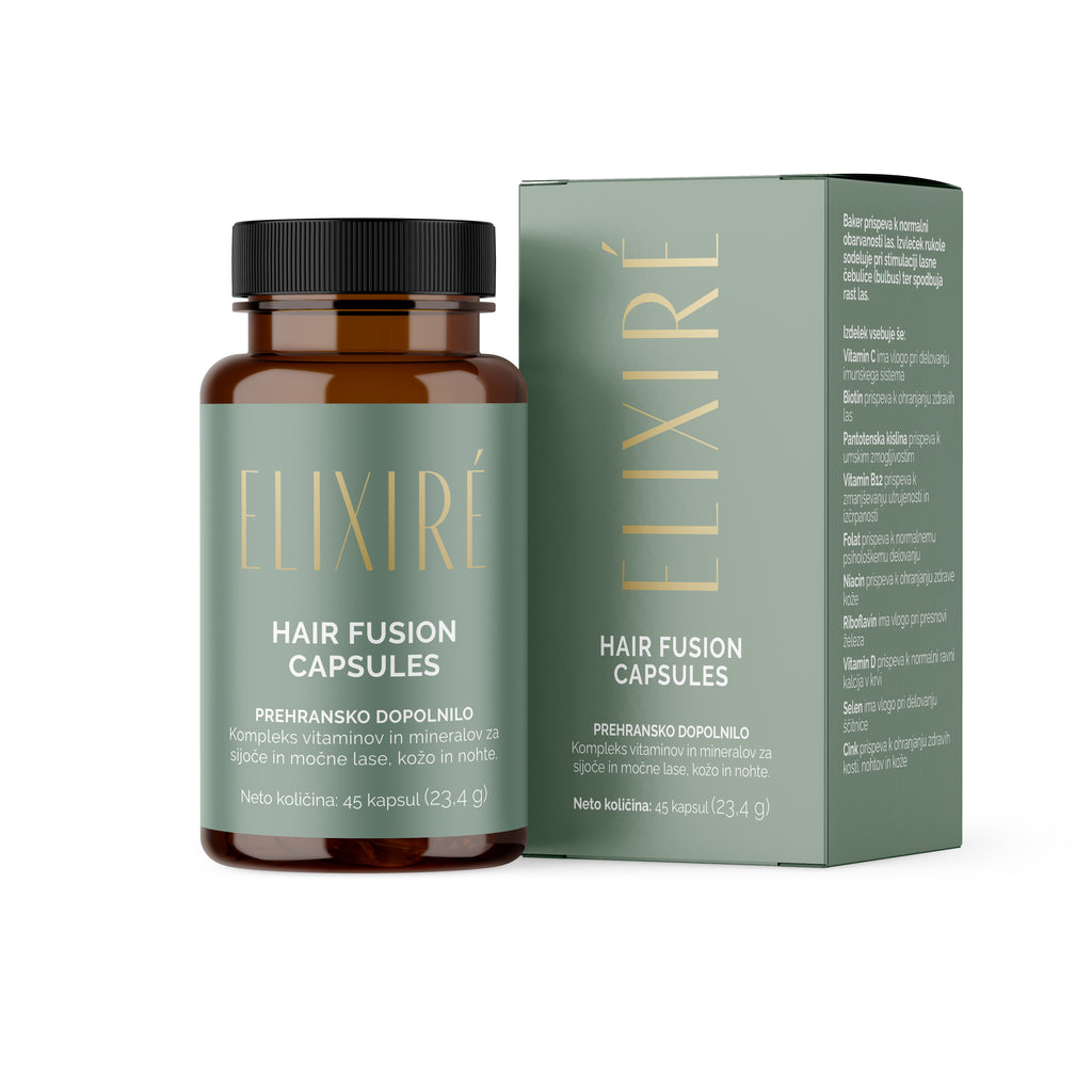 HAIR FUSION KAPSULE, za lase, kožo in nohte – My Elixiré
